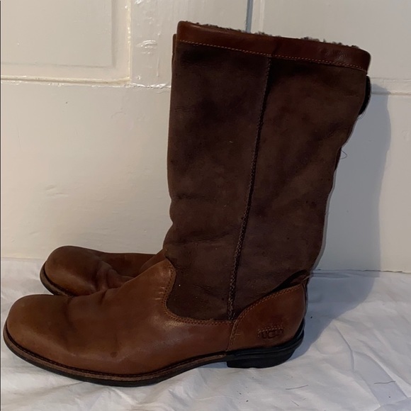 UGG | Shoes | Ugg Brookfield Suede Sheep Skin Lined Leather Boot | Poshmark
